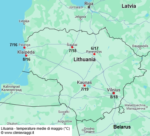 Lituania, clima a maggio - Climi e Viaggi